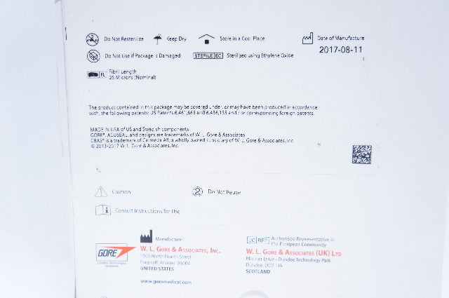 Gore ECH060040A Acuseal Vascular Graft Heparin 6mm x 40cm (x) – Imedicsales