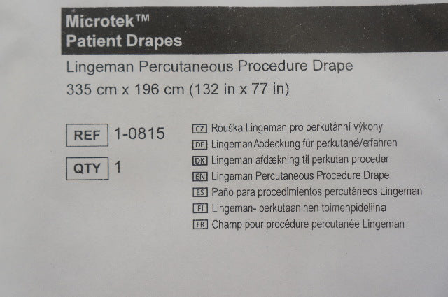 Microtek 1-0815 Lingeman Percutaneous Procedure Drape 132 in. x 77 in ...