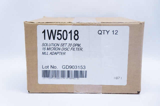 Baxter 1W5018 Solution Set 20 Dpm, 15 Micron Disc Filter, Mll Adapter ...