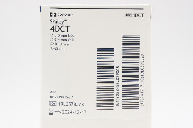 Covidien 4DCT Shiley Tracheostomy Tube Cuffed with Inner Cannula 5.0mm ...