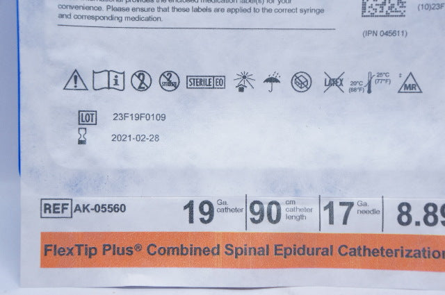 Arrow AK-05560 FlexTip Plus Combined Spinal Epidural Catheterization K ...