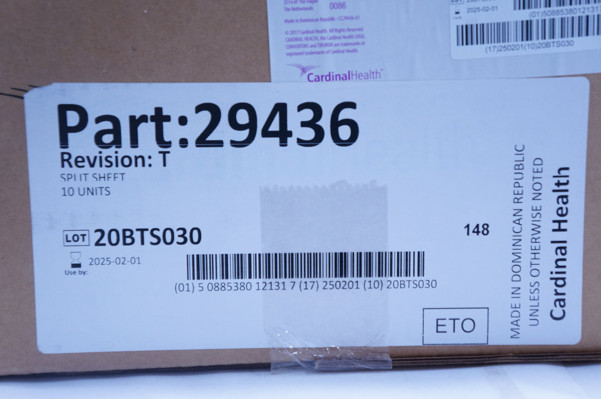 Cardinal Health 29436 Convertors Split Sheet AAMI Level 4 77 x 108in ...
