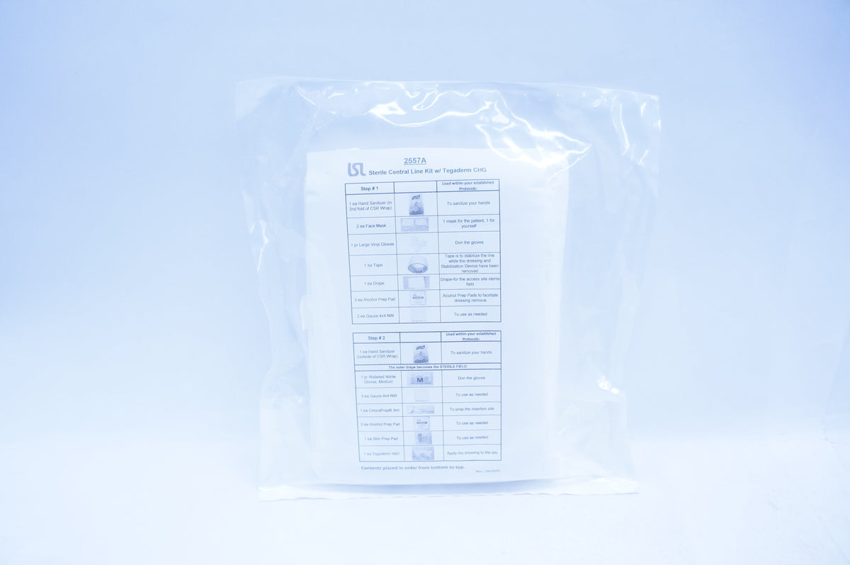 LSL Healthcare 2557A 3M Tegaderm LSL Central Line Kit with Tegaderm CH ...