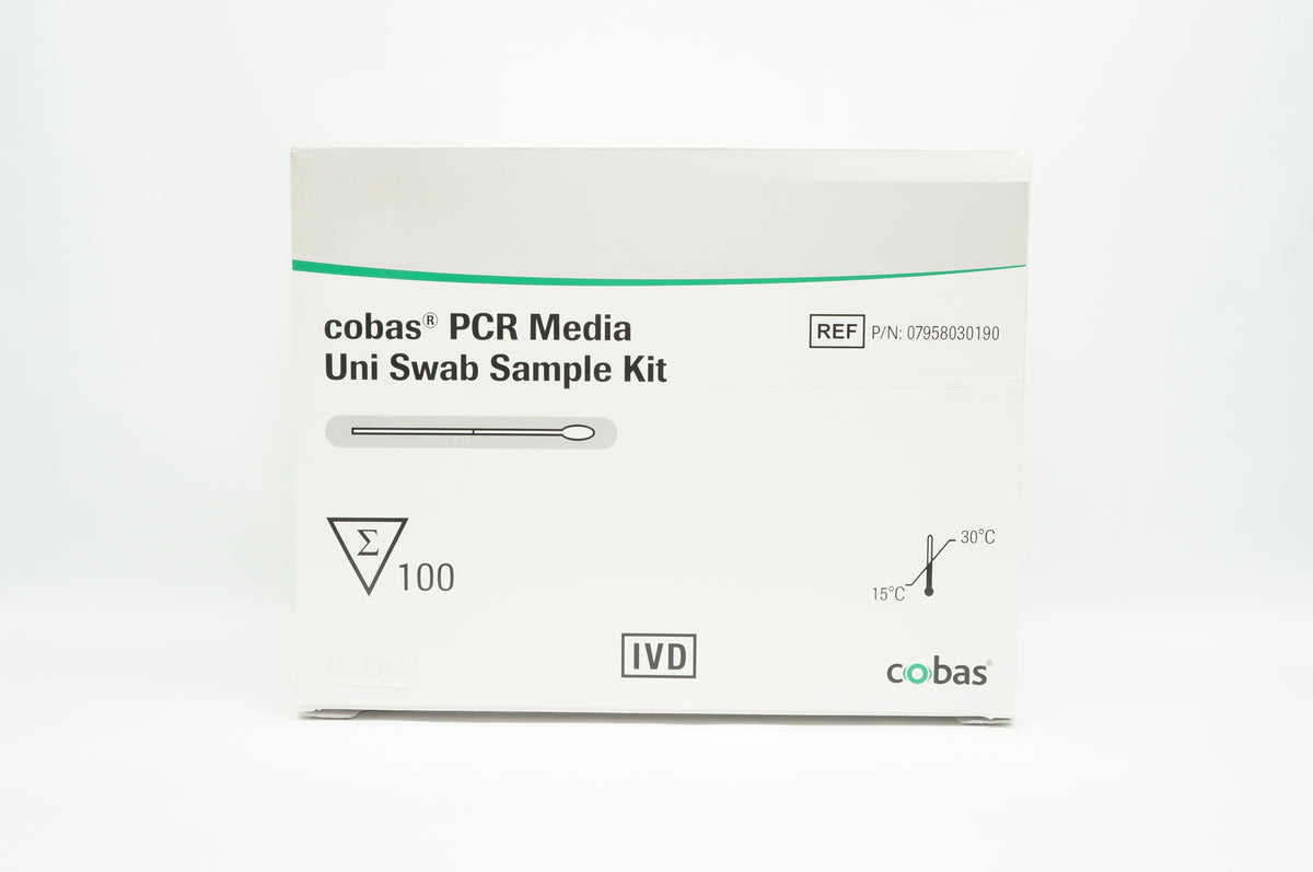 Cobas 07958030190 PCR Media Roche Uni Swab Sample Kit - Box of 100 ...