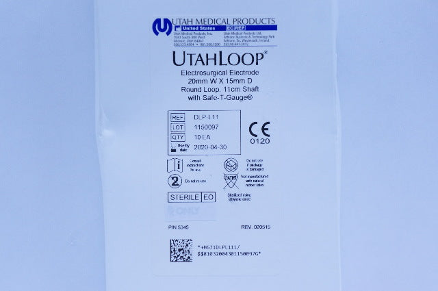 Utah Medical DLP-L11 Electrosurgical Electrode 20mm x 15mm (x) - Box o ...