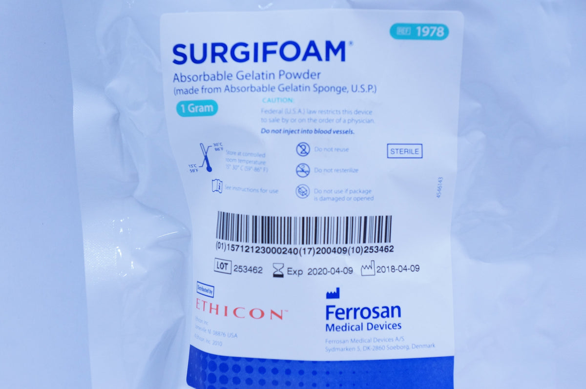 Ethicon 1978 SURGIFOAM Absorbable Gelatin Powder (x) – Imedicsales