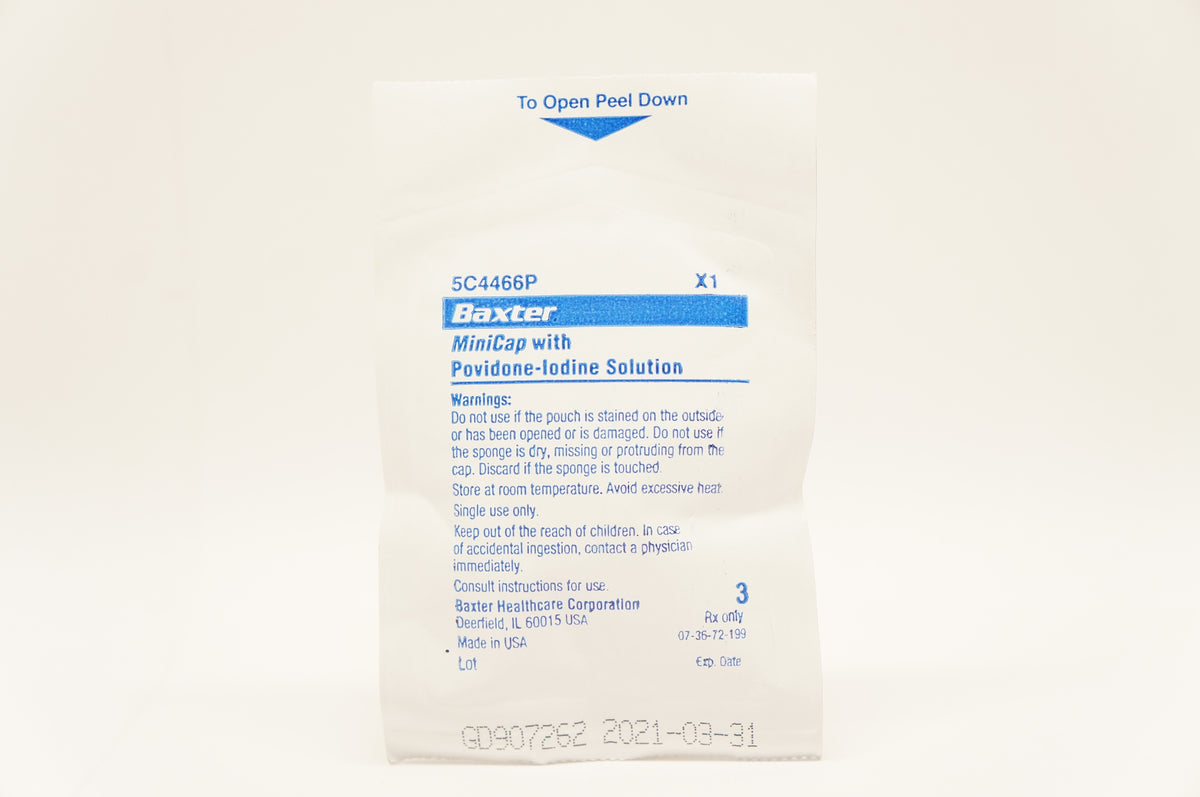 Baxter 5C4466P MiniCap with Povidone-Iodine Solution (x) – Imedicsales