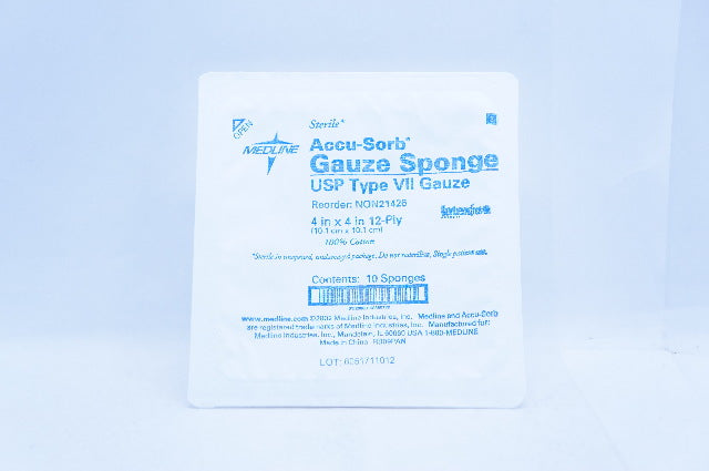 Medline NON21426 Accu-Sorb Gauze Sponge USP Type VII Gauze 4 x 4inch ...