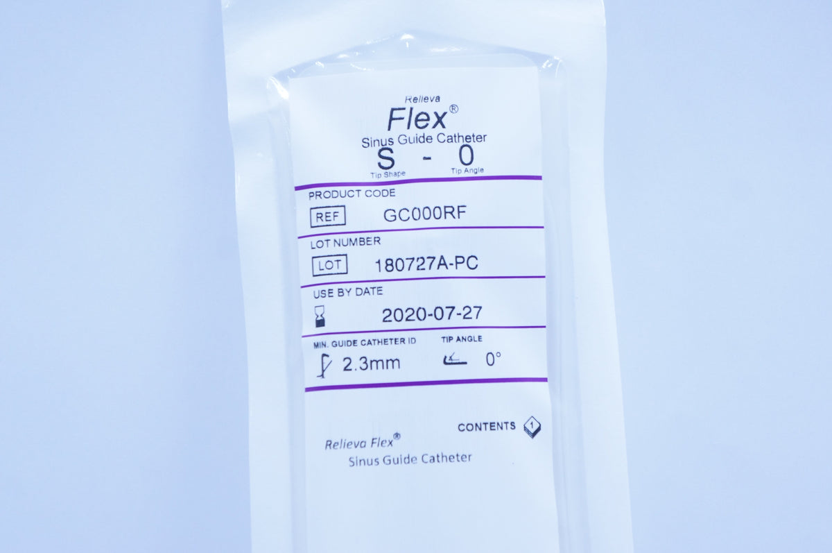 Acclarent GC000RF Relieva Flex Sinus Guide Cath. S-0, 2.3mm, 0 degree ...