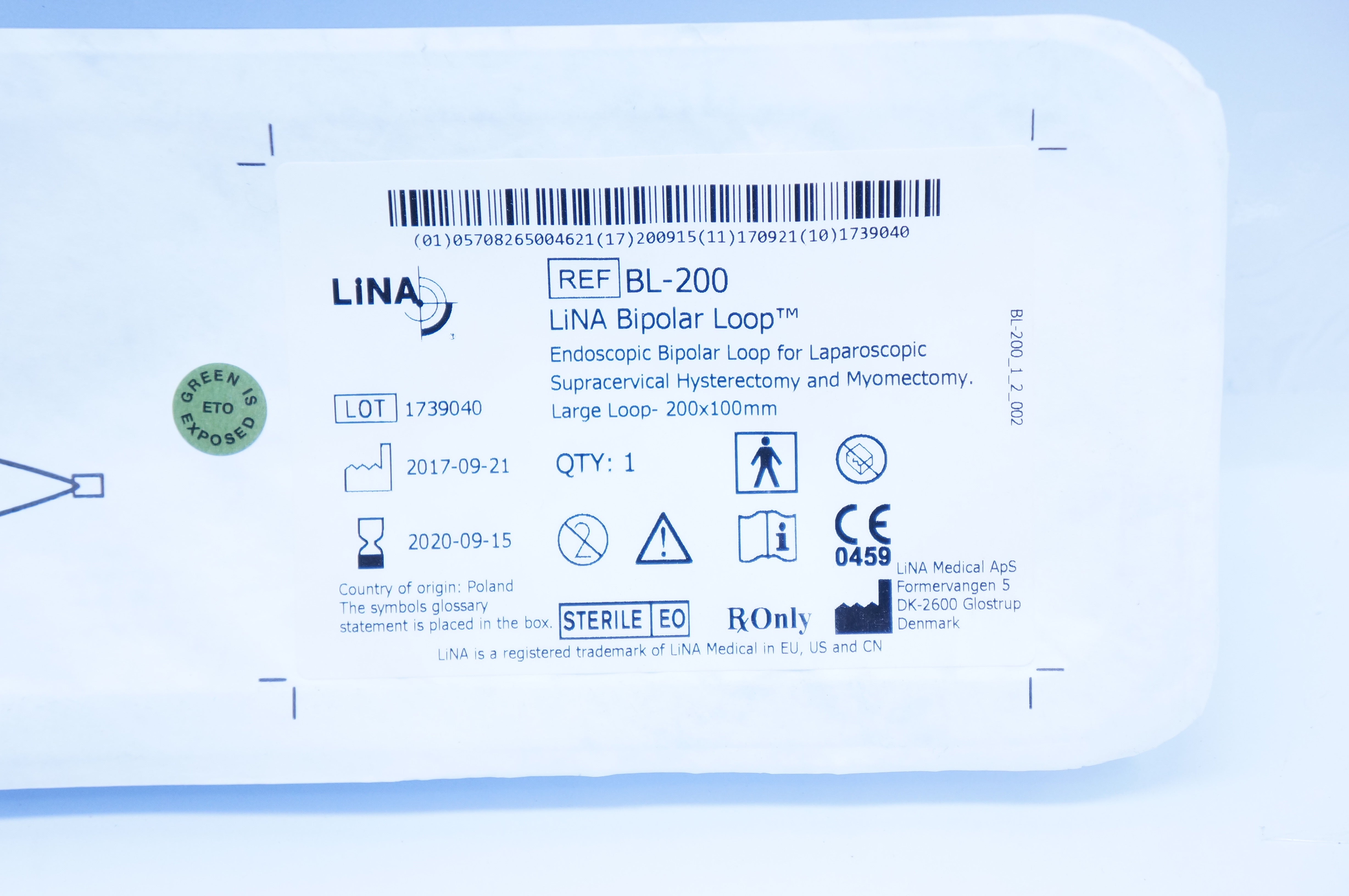 Lina BL-200 Endoscopic Bipolar Loop -Laparoscopic Supracervical Hyster ...