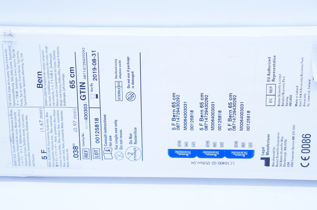 Boston Scientific M0064003031 Urology Torque Cath. 5F x .038in (x) - B ...