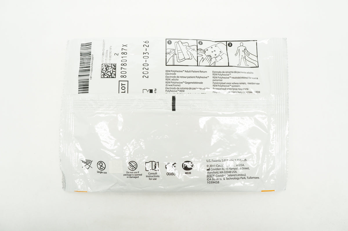 Covidien E7507 Valleylab REM Polyhesive Adult Return Electrode >30lbs ...