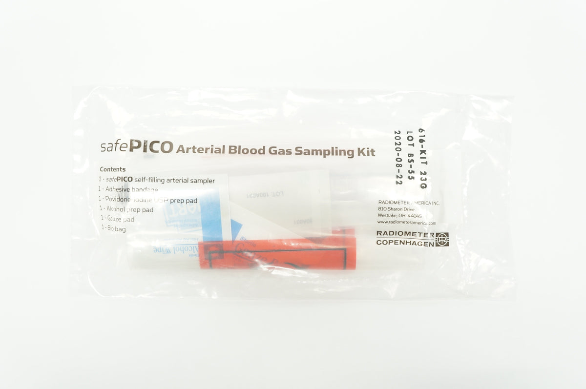 Radiometer 616-Kit Safe Pico Arterial Blood Gas Sampling Kit 23G (x ...