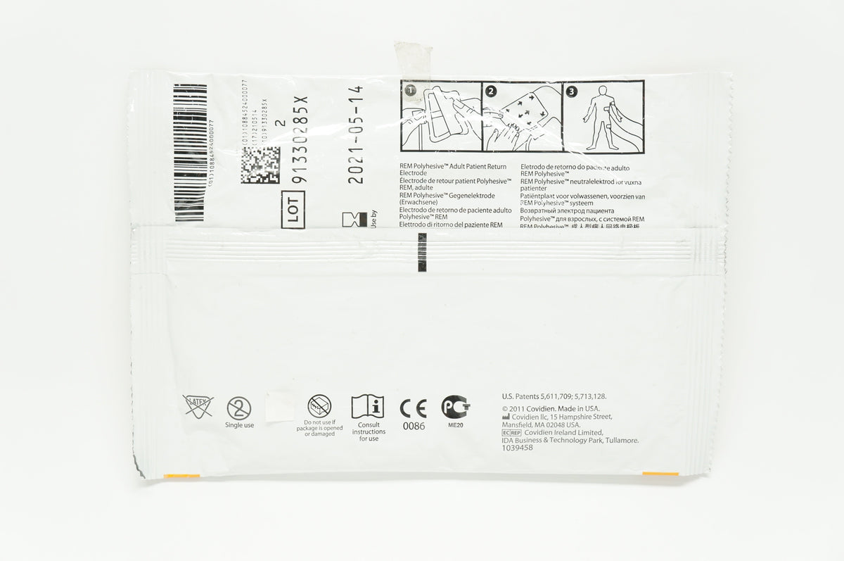 Covidien E7507 Valleylab REM Polyhesive Adult Return Electrode >30 lbs ...