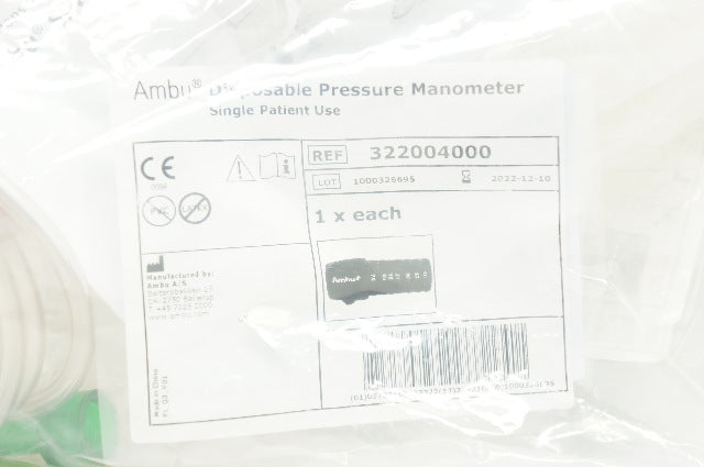 Ambu 322004000 Disposable Pressure Manometer, Single Patient Use ...