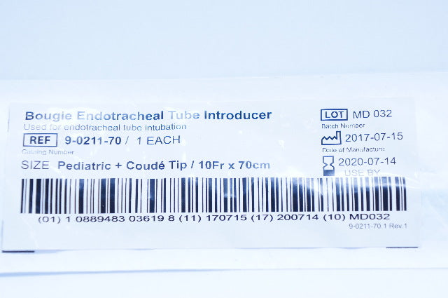 SunMed 9-0211-70 Bougie Endotracheal Tube Introducer 10Fr. x 70cm (x ...