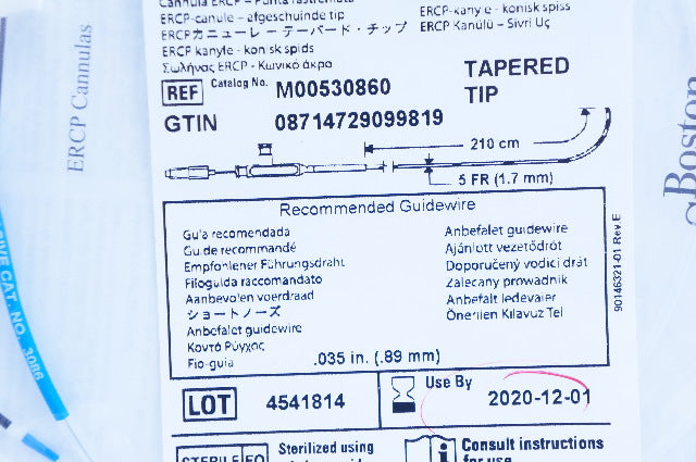Boston Scientific M00530860 Contour ERCP Cannula Tapered Tip 5Fr x 210 ...