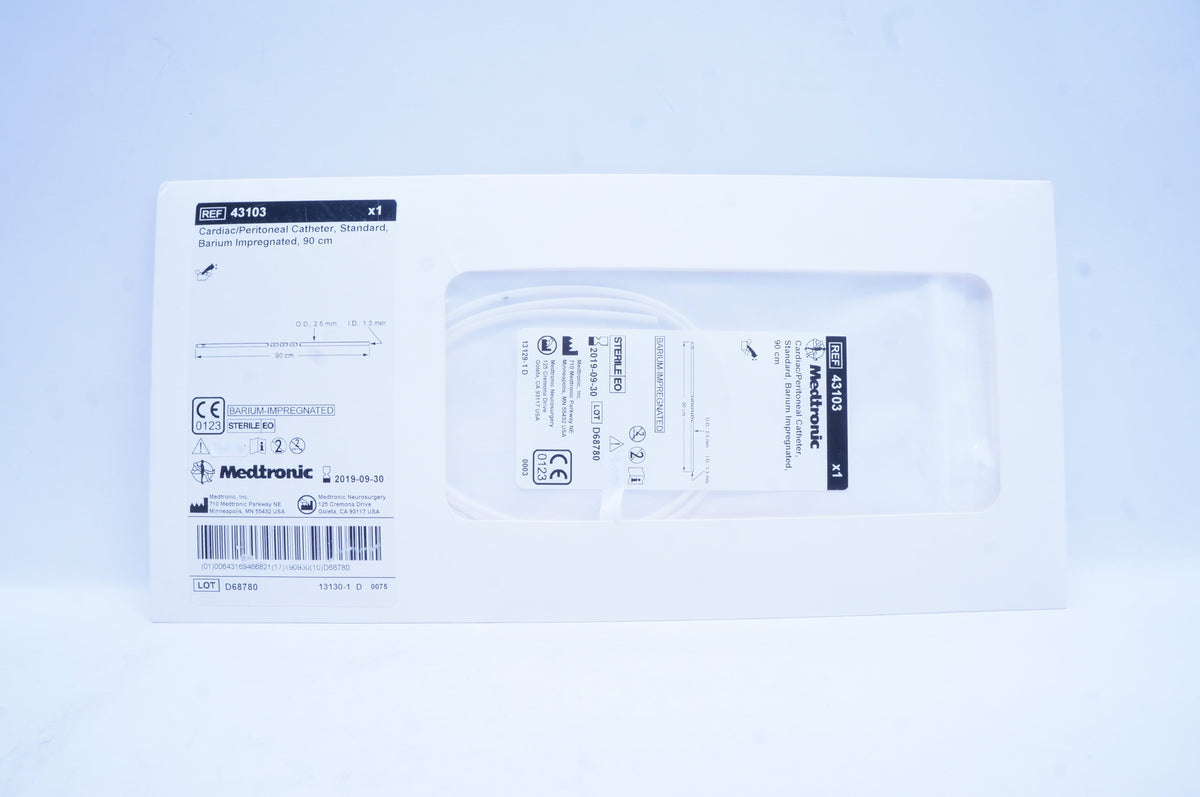 Medtronic 43103 Cardiac/Peritoneal Cath, Standard, Barium Impregnated ...