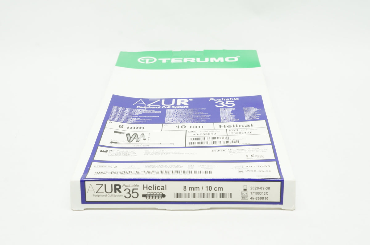 Terumo 45-250810 AZUR Peripheral Coil System 8mm x 10cm - Box of 3 (x ...