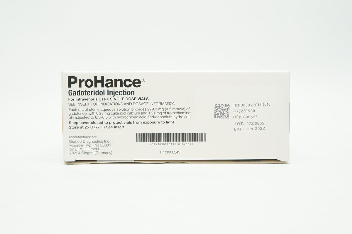 Bracco NDC 0270-1111-01 ProHance Gadoteridol Injection, 10mL - Box of ...
