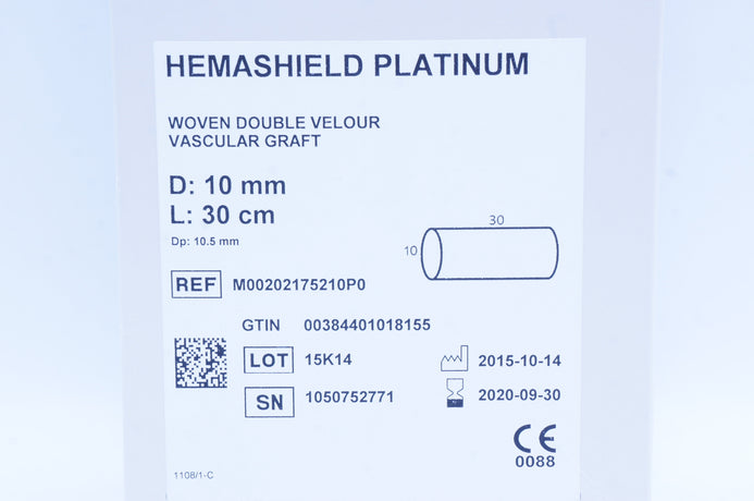 Maquet M00202175210P0 Hemashield Platinum Woven Vascular Graft 10mm x ...