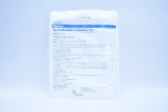 Baxter 2C4040 Cysto/Bladder Irrigation Set, Regulating Clamp 81 inch ...