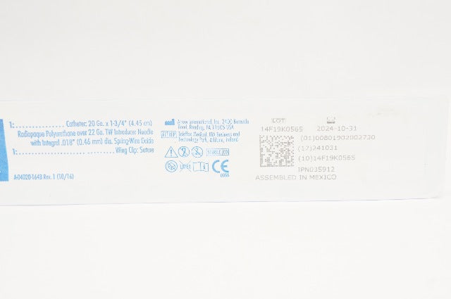 Arrow RA-04020 Radial Artery Catheterization Set 20Ga x 1-3/4 inch ...