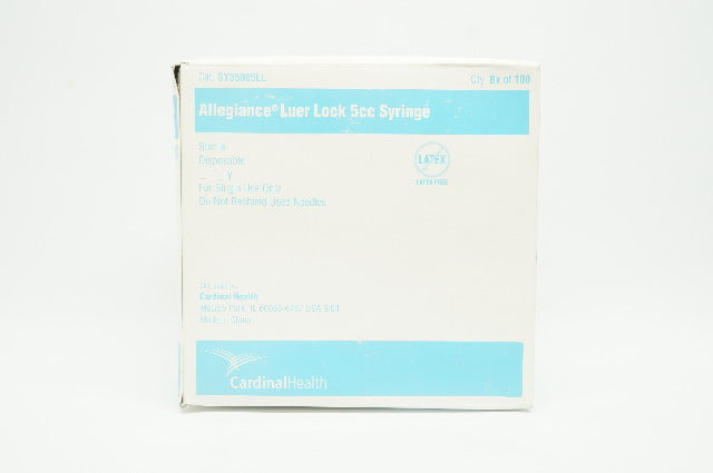 Cardinal Health SY35005LL Allegiance Luer Lock 5cc Syringe - Box of 10 ...