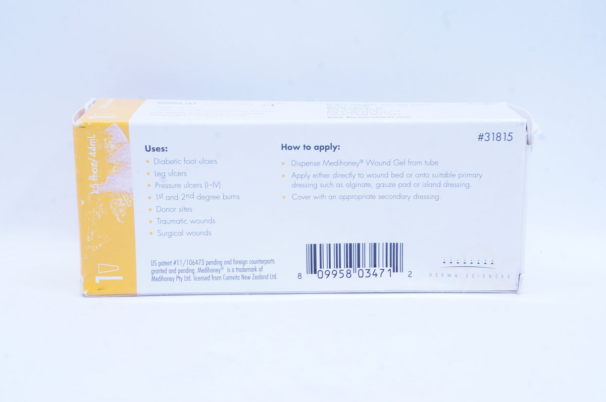 Derma Sciences 31815 Medihoney Gel Wound and Burn Dressing 1.5 fl. oz ...