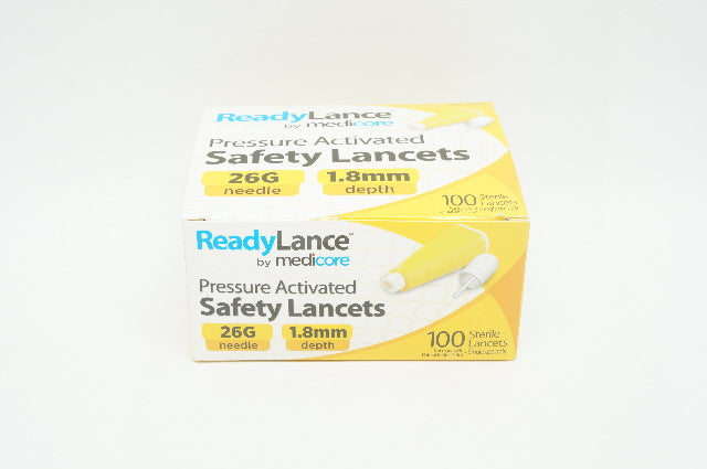 Medicore 804 ReadyLance Pressure Activated Safety Lancets 26G x 1.8mm ...
