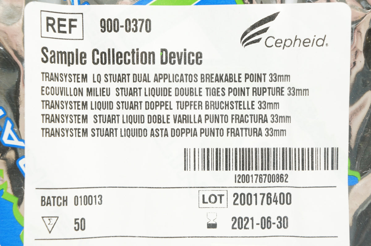 Copan 900-0370 Cepheid Sample Collection Device 33mm - Box of 50 ...