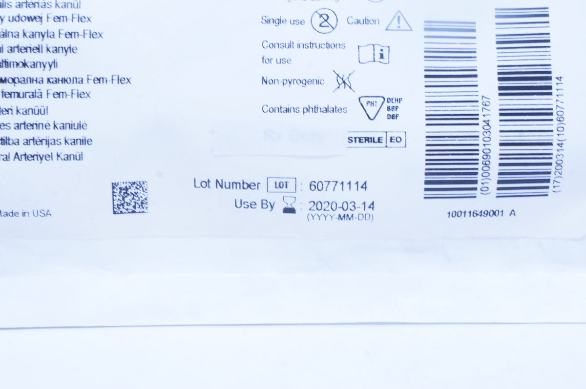 Edwards Lifesciences TFA02425 Fem-Flex Femorial Arterial Cannula 24Fr ...