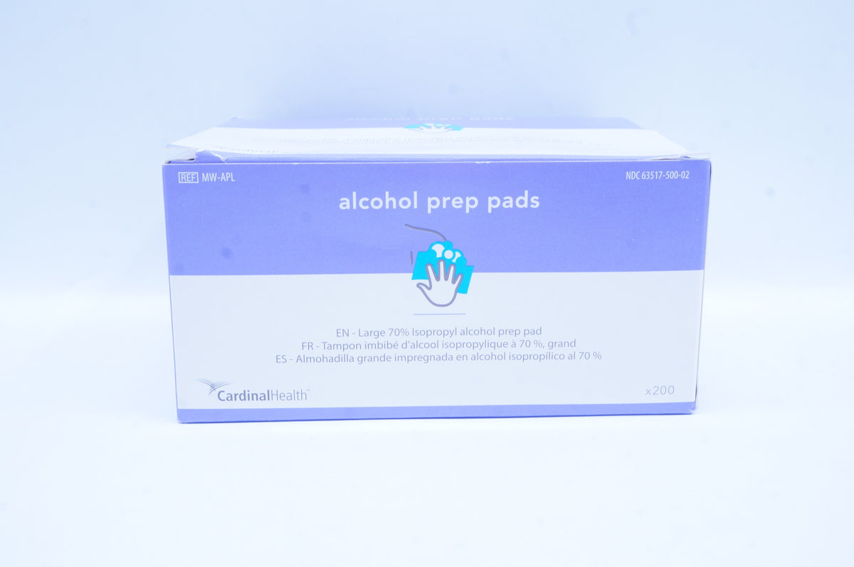 Cardinal Health MW-APL 70% Isopropyl Alcohol Prep Pad, Large (x) - Box ...
