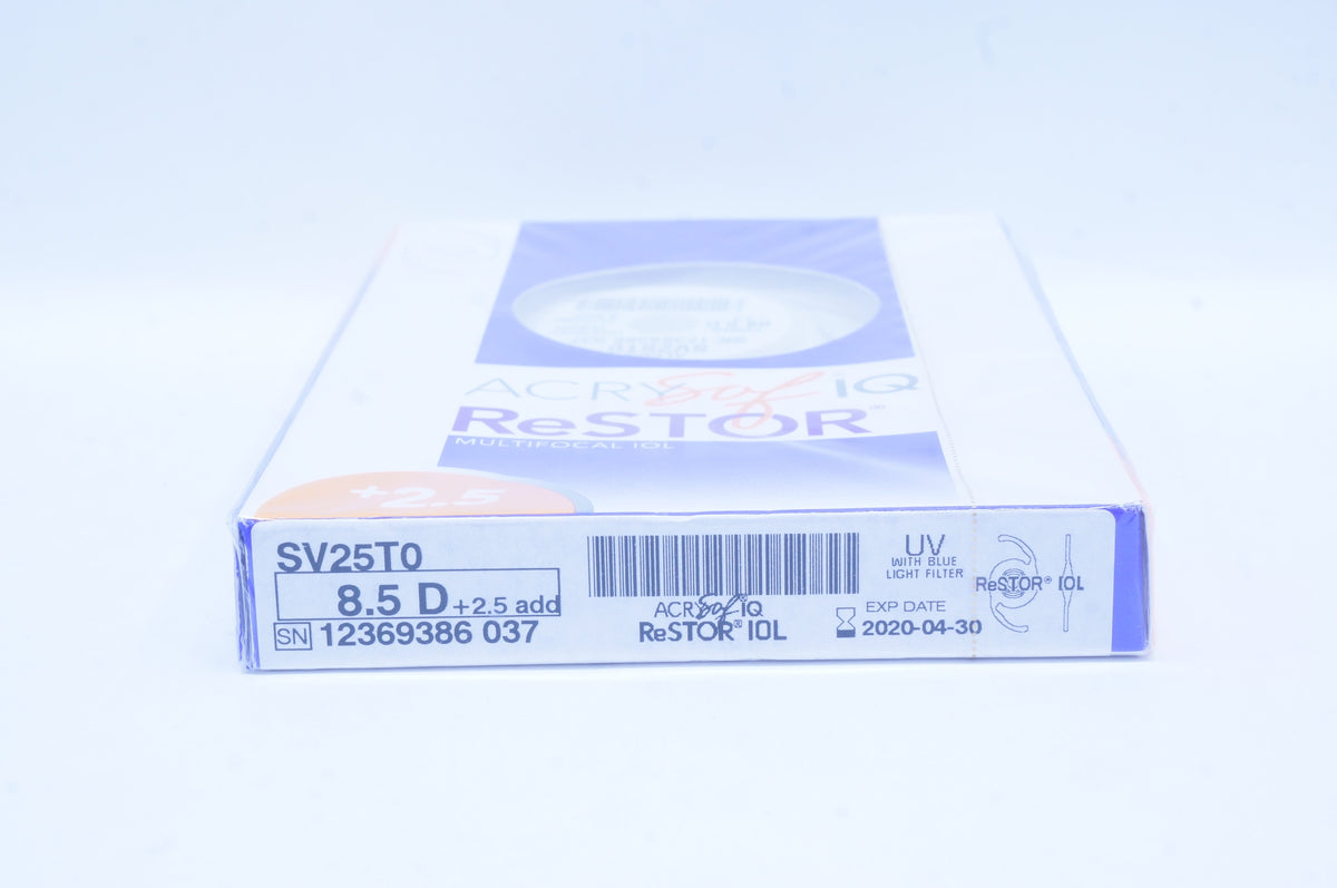 Alcon SV25TO ACRYSof IQ ReSTOR Multifocal IOL 8.5D + 2.5add (x ...