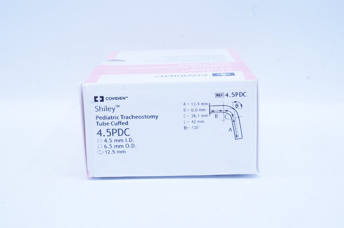 Covidien 4.5PDC Shiley Pediatric Tracheostomy Tube Cuffed 4.5mm ID x 6 ...