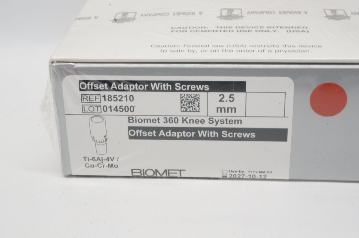 Biomet 185210 Offset Adaptor with Screws 2.5mm – Imedicsales