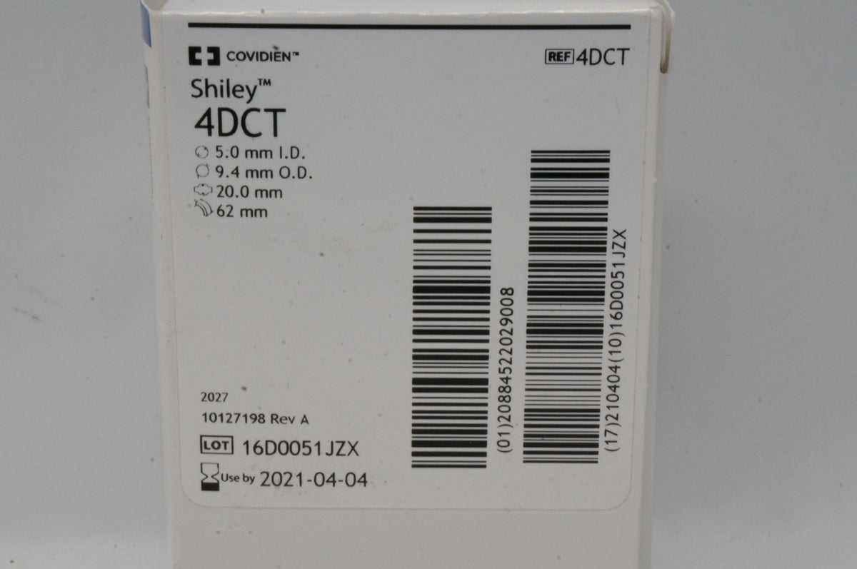 Covidien 4DCT Tracheostomy Tube Cuffed w/Inner Cannula 5 x 9.4 x 20 x ...