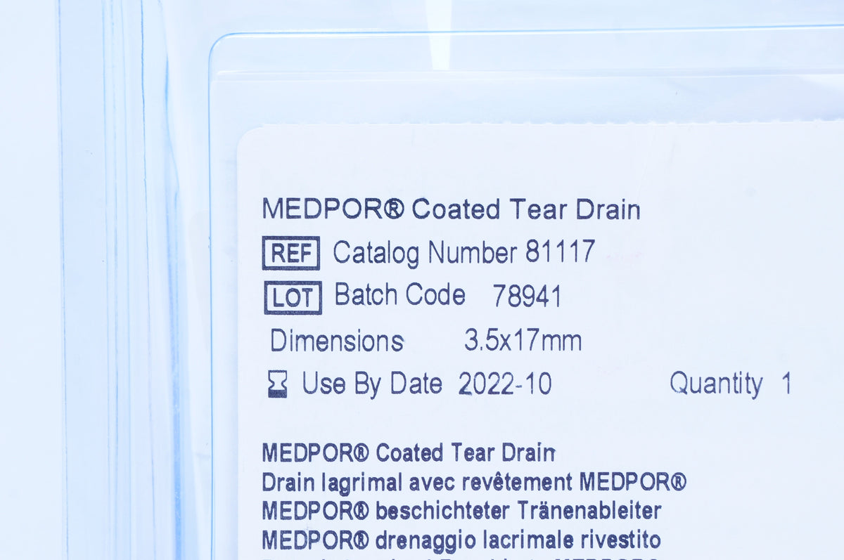 Stryker 81117 Medpor Coated Tear Drain 3.5mm x 17mm – Imedicsales