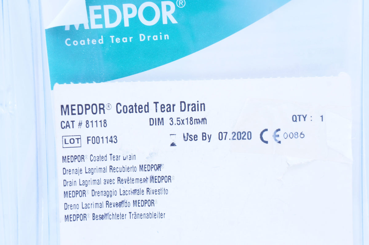 Porex 81118 Medpor Coated Tear Drain 3.5mm x 18mm (x) – Imedicsales