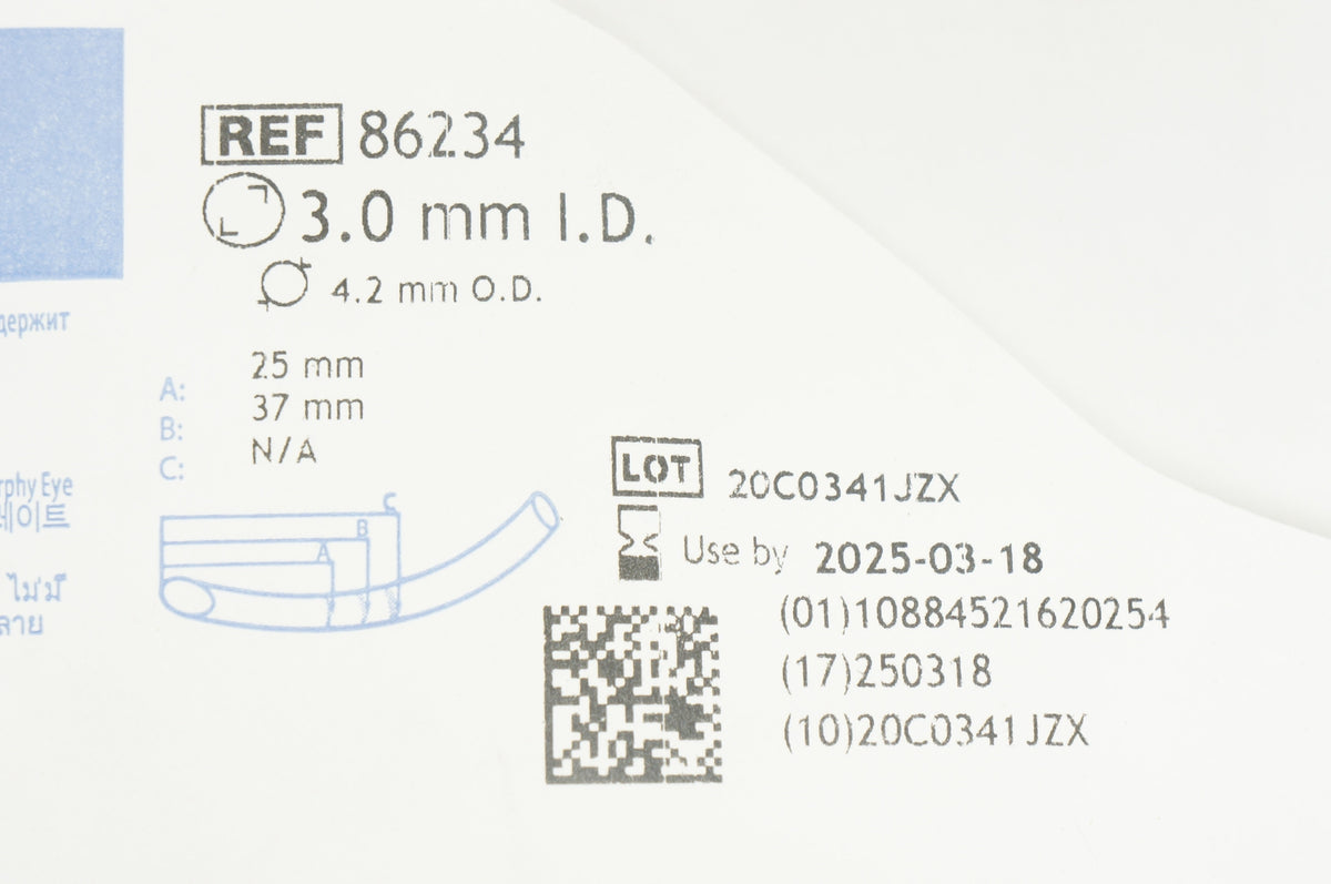 Covidien 86234 Shiley Hi-Lo Oral/Nasal Tracheal Tube Cuffed 3.0 x 4.2m ...