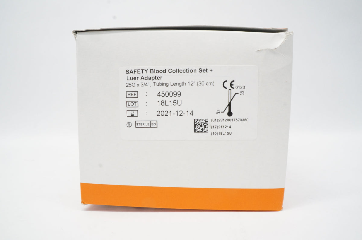 Vacuette 450099 Safety Blood Collection Set 25G x 3/4inch x 12inch - B ...