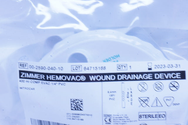 Zimmer 00-2590-040-10 Hemovac Wound Drainage Device 400 ml – Imedicsales