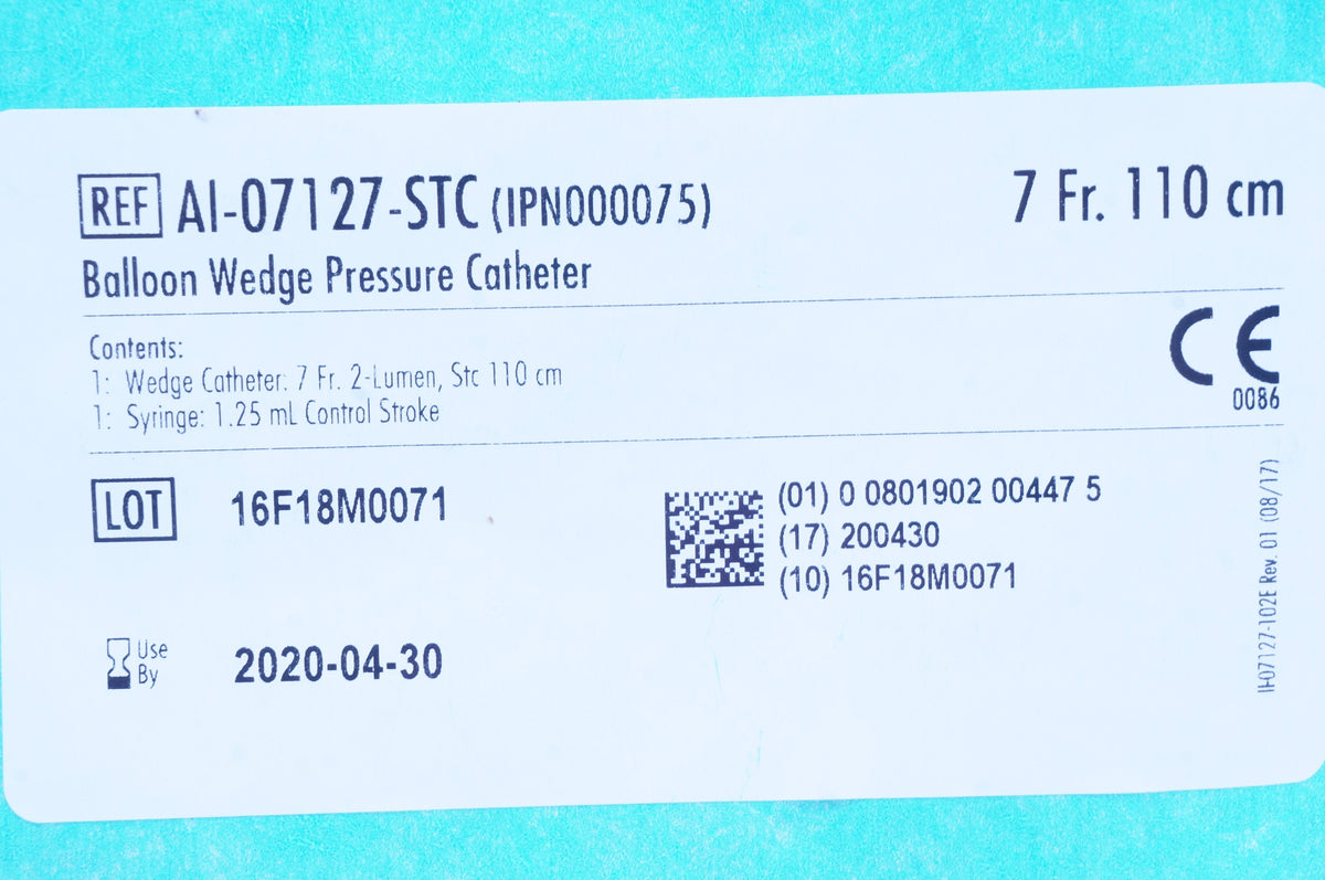 Arrow AI-07127-STC Balloon Wedge Pressure Cath. 7Fr. x 110cm (x ...