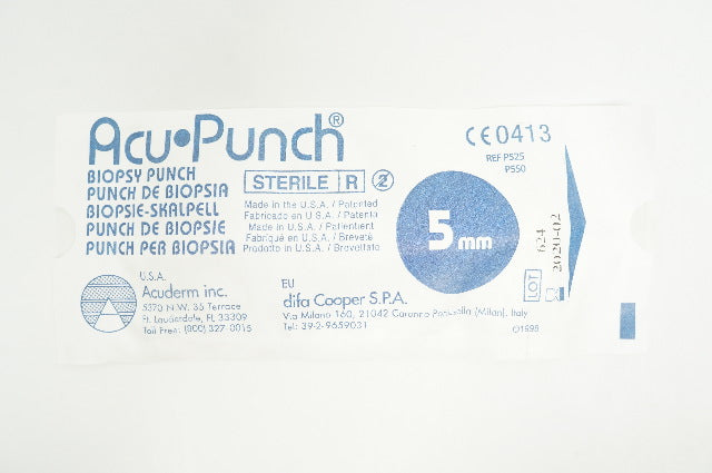 Acuderm P525 Acu Punch Biopsy Punch 5mm (x) – Imedicsales