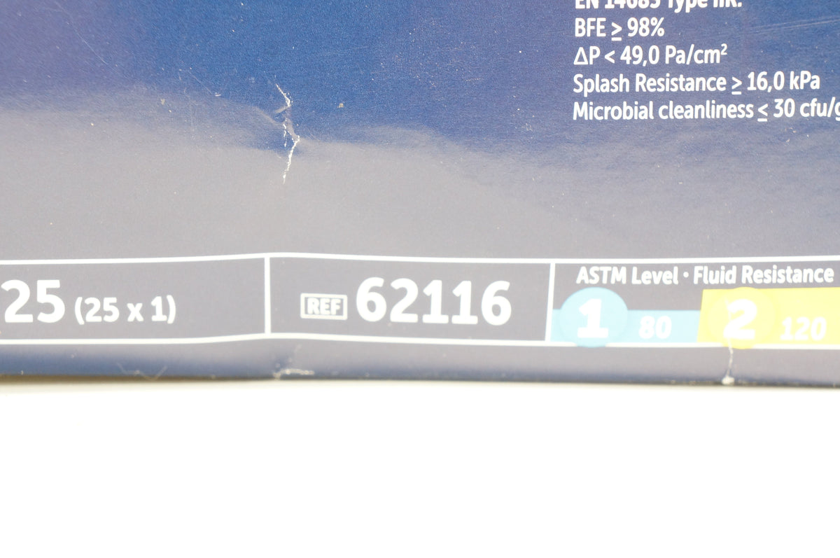 Halyard 62116 FLUIDSHIELD Level 2 Fog-Free Procedure Mask - Box of 25 ...