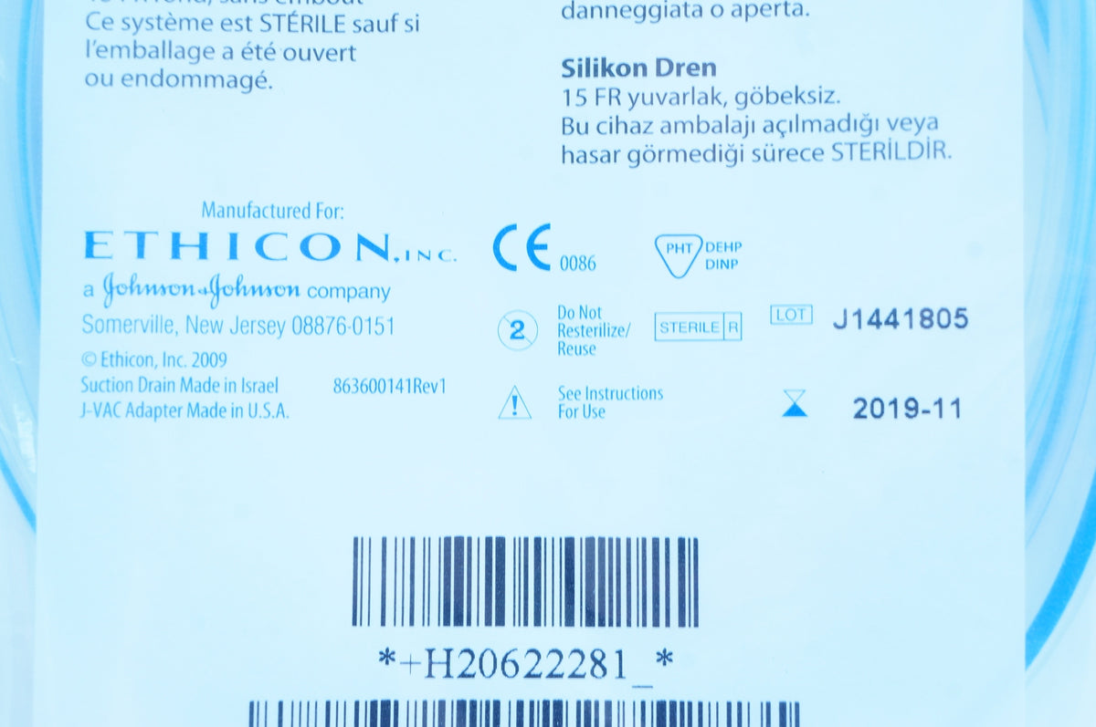 Ethicon 2228 Blake Round Hubless Silicone Drain, 15 Fr. (x) – Imedicsales