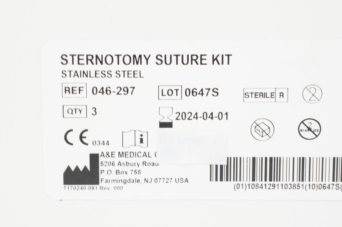 A&E Medical 046-297 MYO/WIRE II Sternotomy Stre Kit Stainless Steel ...