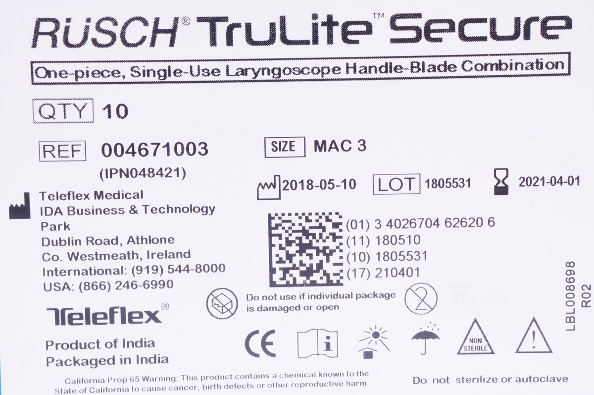 Teleflex 004671003 Laryngoscope Handle-Blade Combination MAC 3 (x) - B ...
