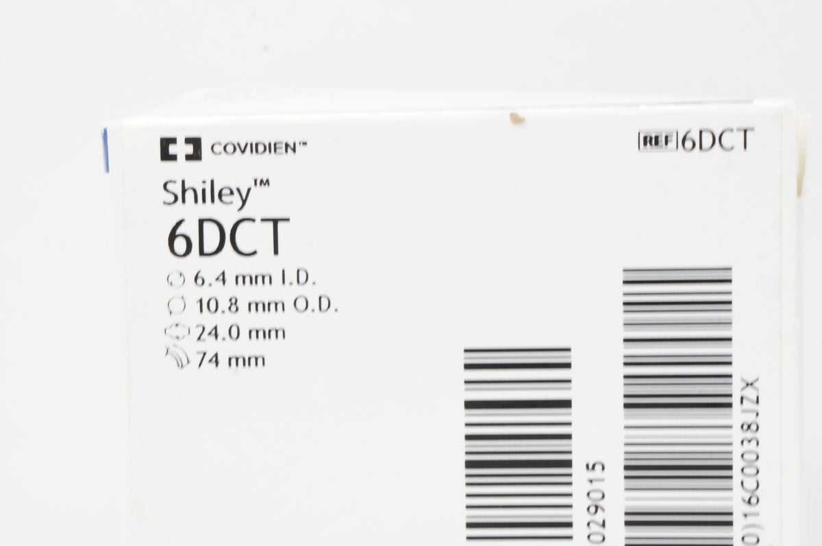 Covidien 6DCT Shiley Tracheostomy Tube Cuffed 6.4 I.D. x 10.8 x 24.0 x ...