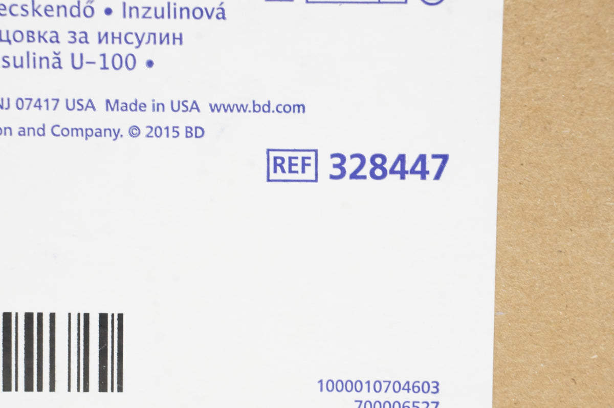 BD 328447 SafetyGlide Insulin Syringe 1/2mL, 31G x 15/64inch TW - Case ...